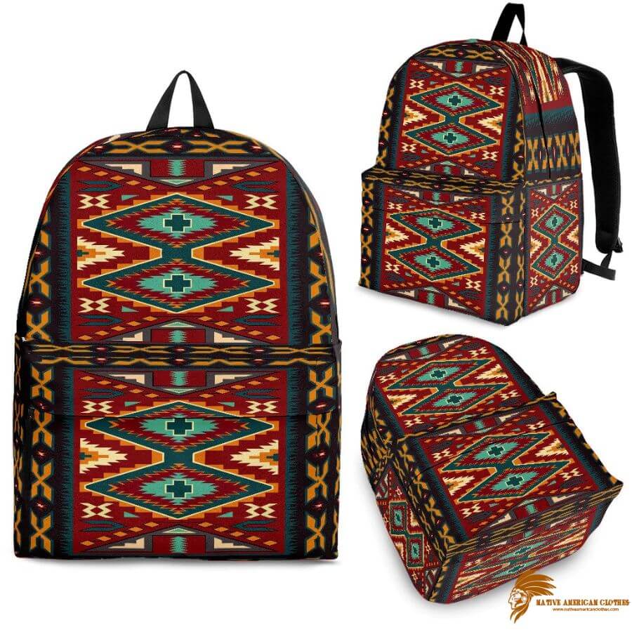 Red Native American Backpack BACNAT019 - Nativeamericanclothes.com